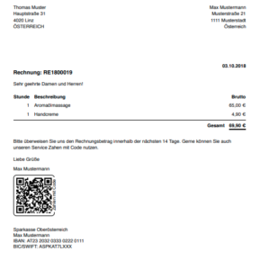 Rechnung: Zahlen mit Code • Offisy - Meine Ordination easy organisiert ...